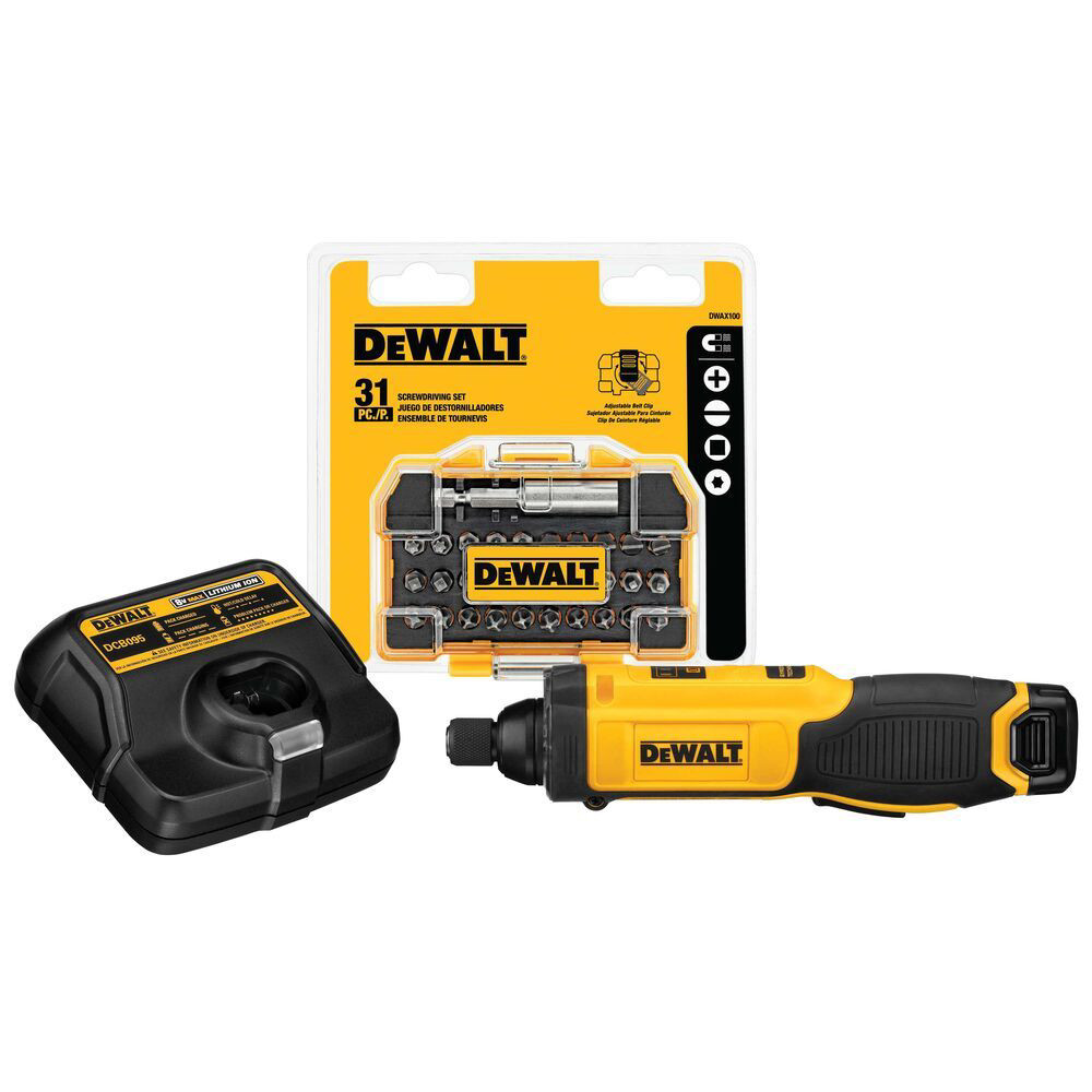 Dewalt 8V MAX Brushed Lithium-Ion 1/4 in. Cordless Gyroscopic Inline ...