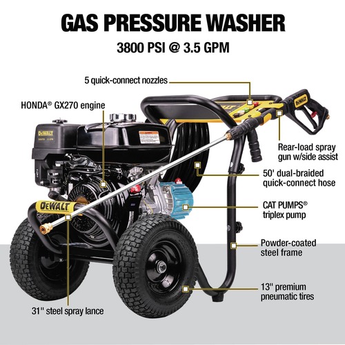 Dewalt DXPW3 800 PSI 2.5 GPM Gas Pressure Washer 60604